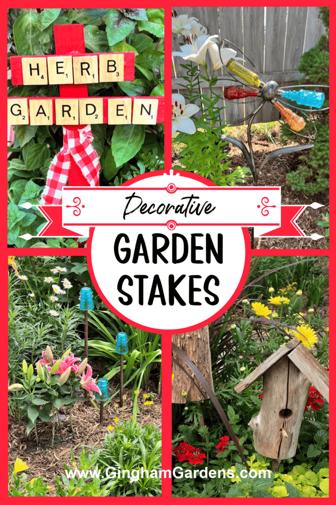 Decorative Garden Stakes (DIY and Where to Buy) - Gingham Gardens
