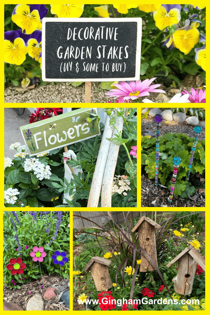 Decorative Garden Stakes (DIY and Where to Buy) - Gingham Gardens